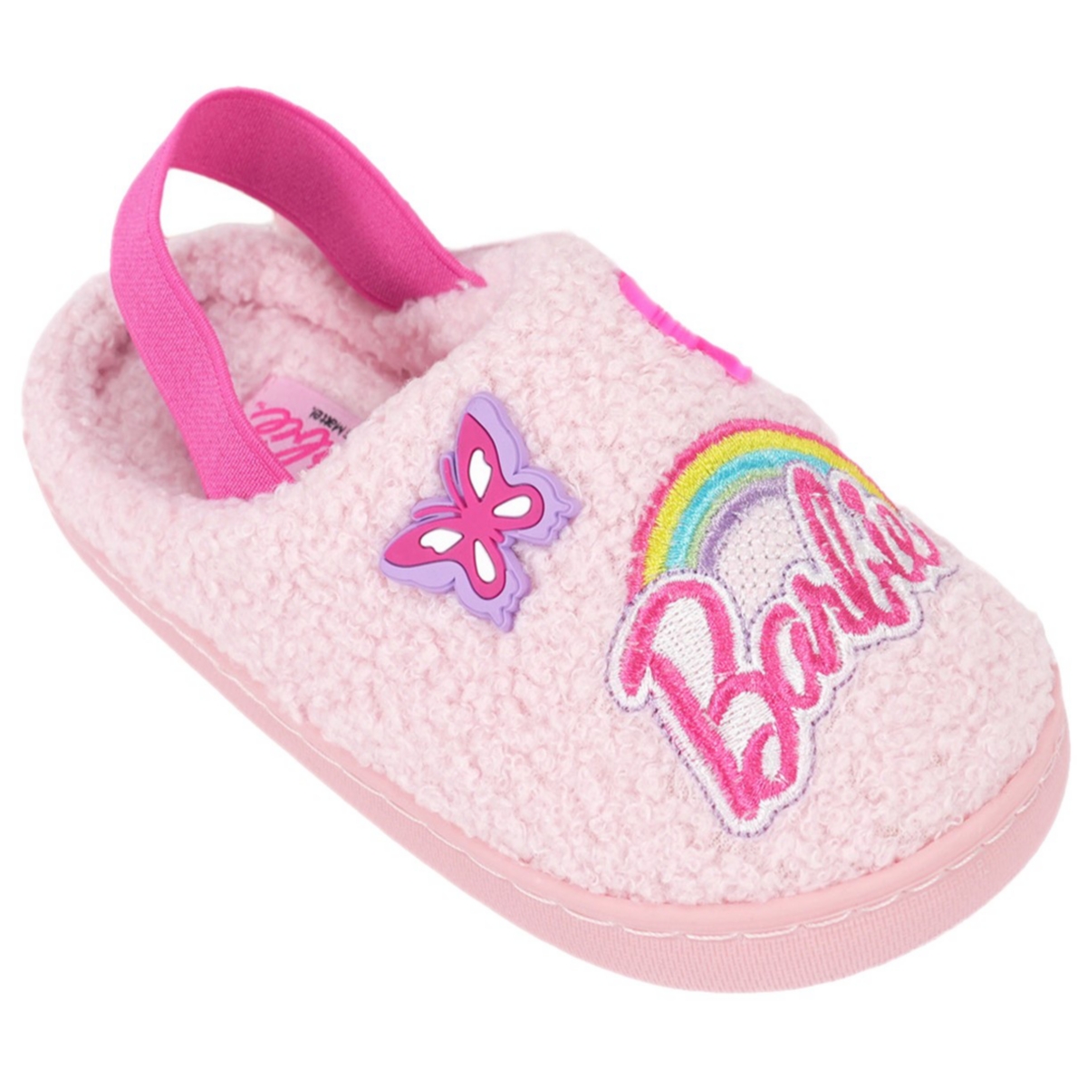 Click here for Barbie Toddler Faux Fur Slip-On Slippers - Light p... prices