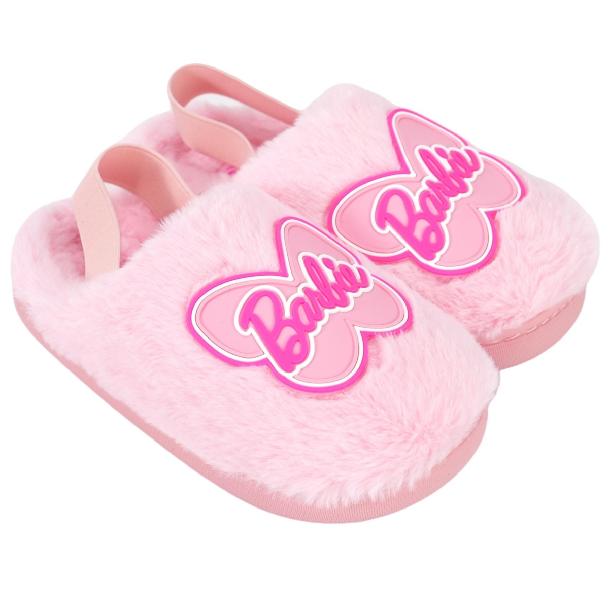 Click here for Barbie Toddler Faux Fur Slip-On Slippers - Light p... prices