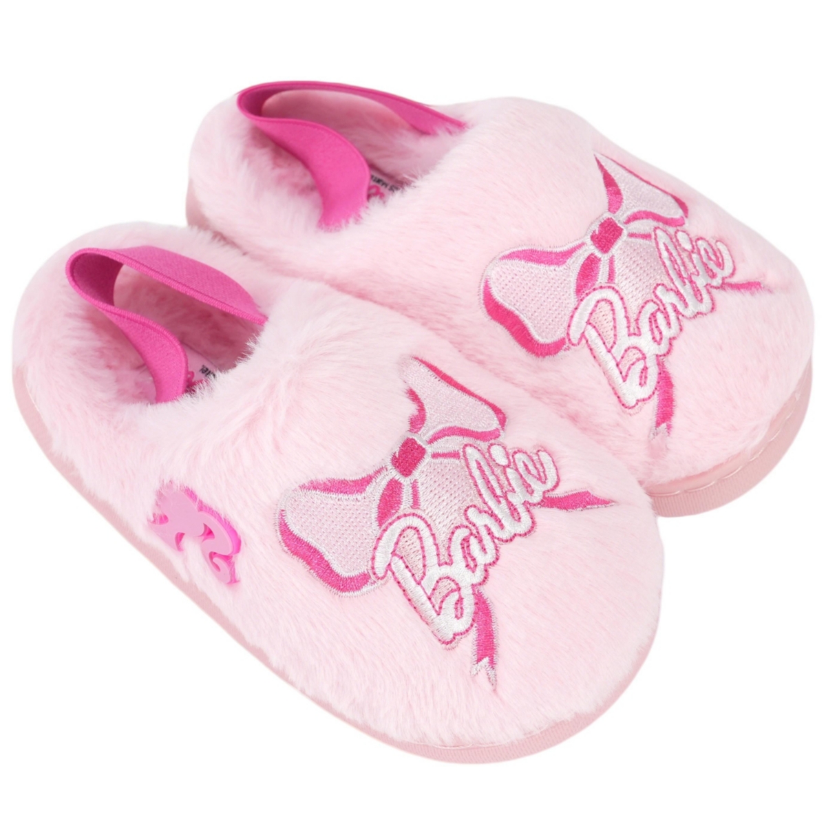 Click here for Barbie Toddler Faux Fur Slip-On Slippers - Light p... prices