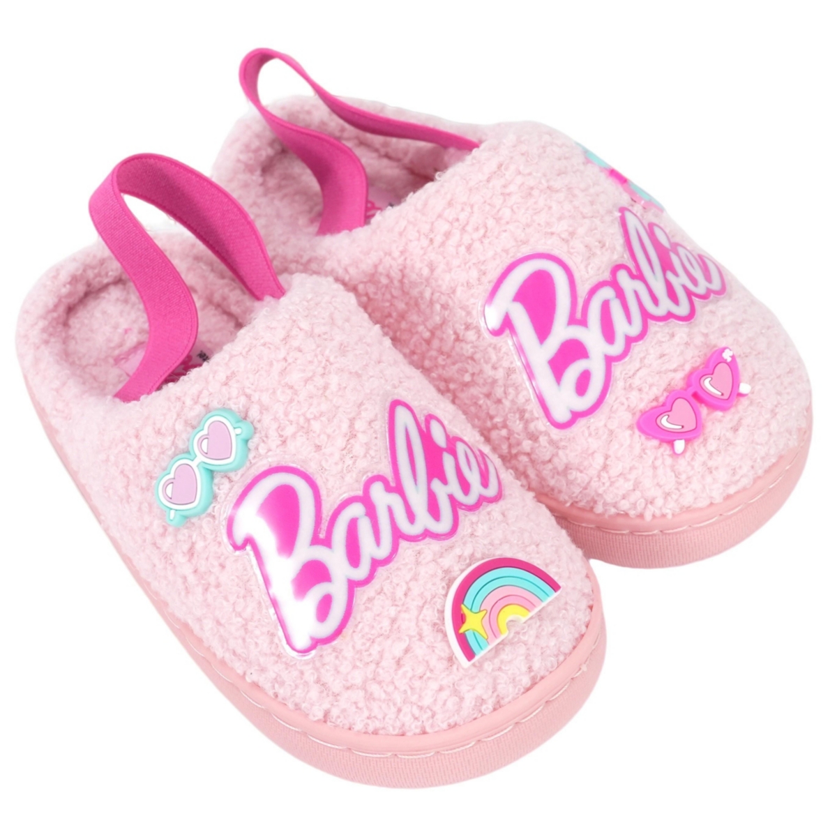 Click here for Barbie Toddler Faux Fur Slip-On Slippers - Light p... prices