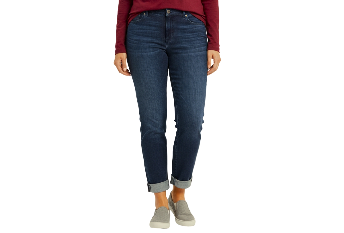 Click here for Slink Jeans Womens Mid Rise Boyfriend Rolled Denim... prices