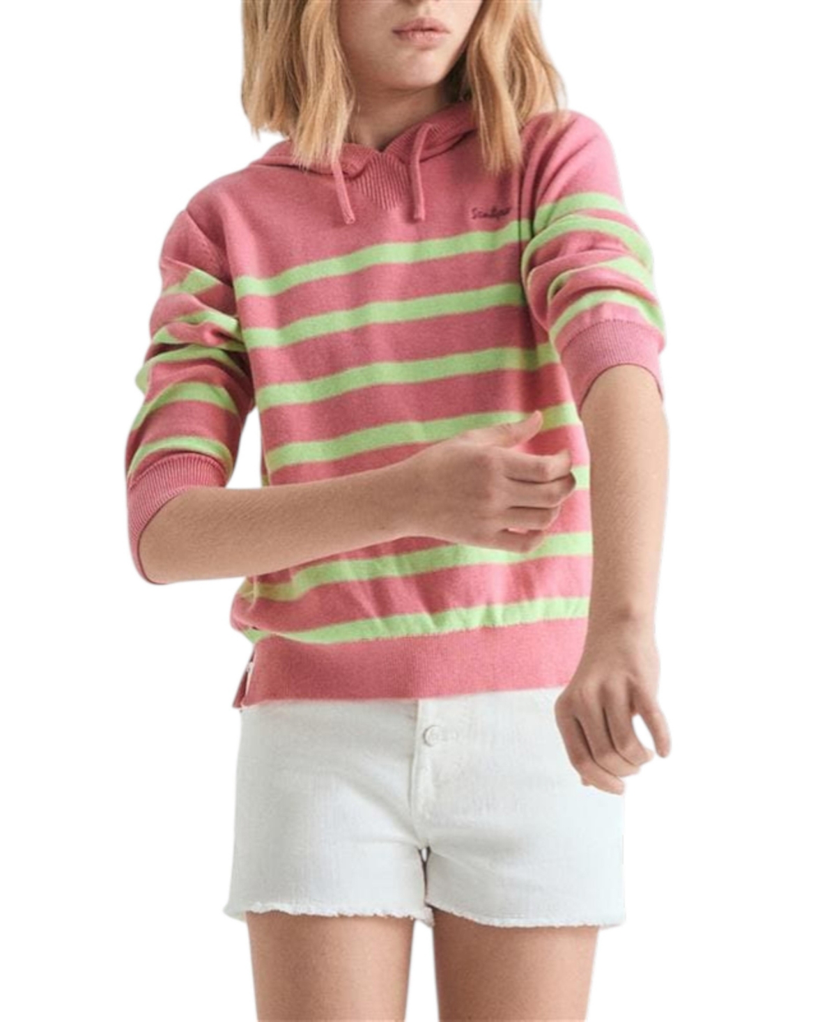 Click here for Scalpers Big Girls Striped tricot hoodie - Pink prices