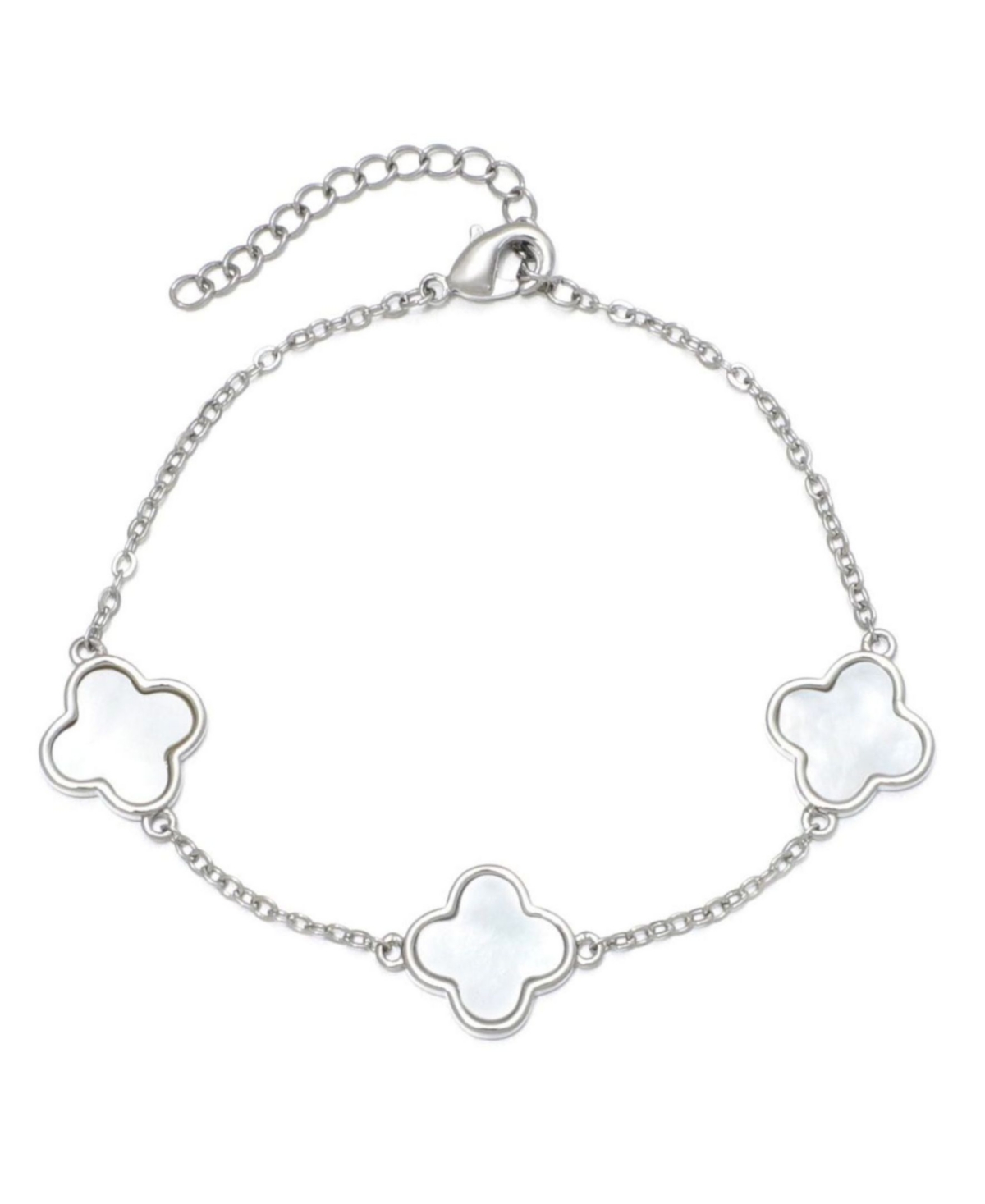 Click here for Adornia Silver Plated White Mother of Pearl Clover... prices