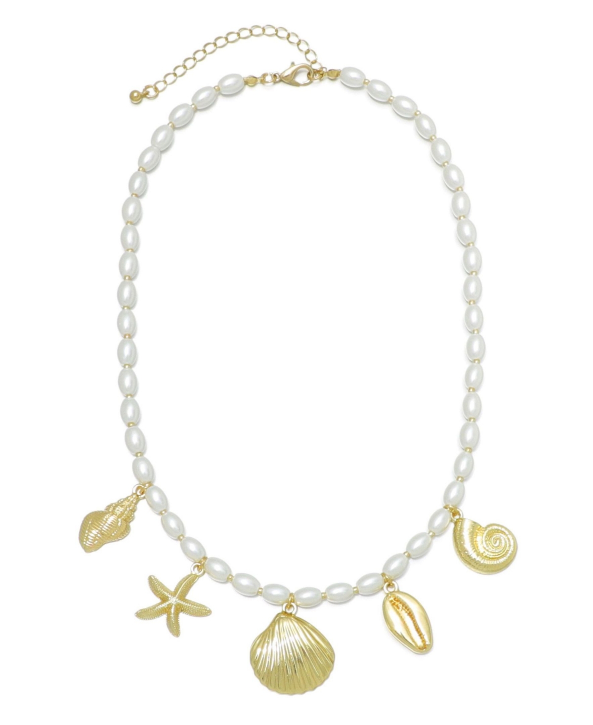 Click here for Adornia Gold Chunky Pearl and Sea Charms Necklace... prices