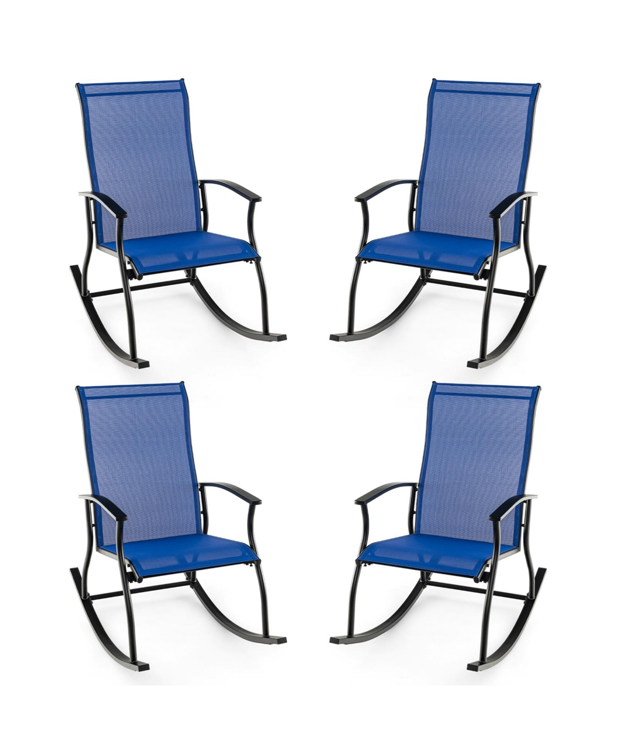 Click here for Gymax Set of 4 Outdoor Rocking Chair Patio Rocker... prices