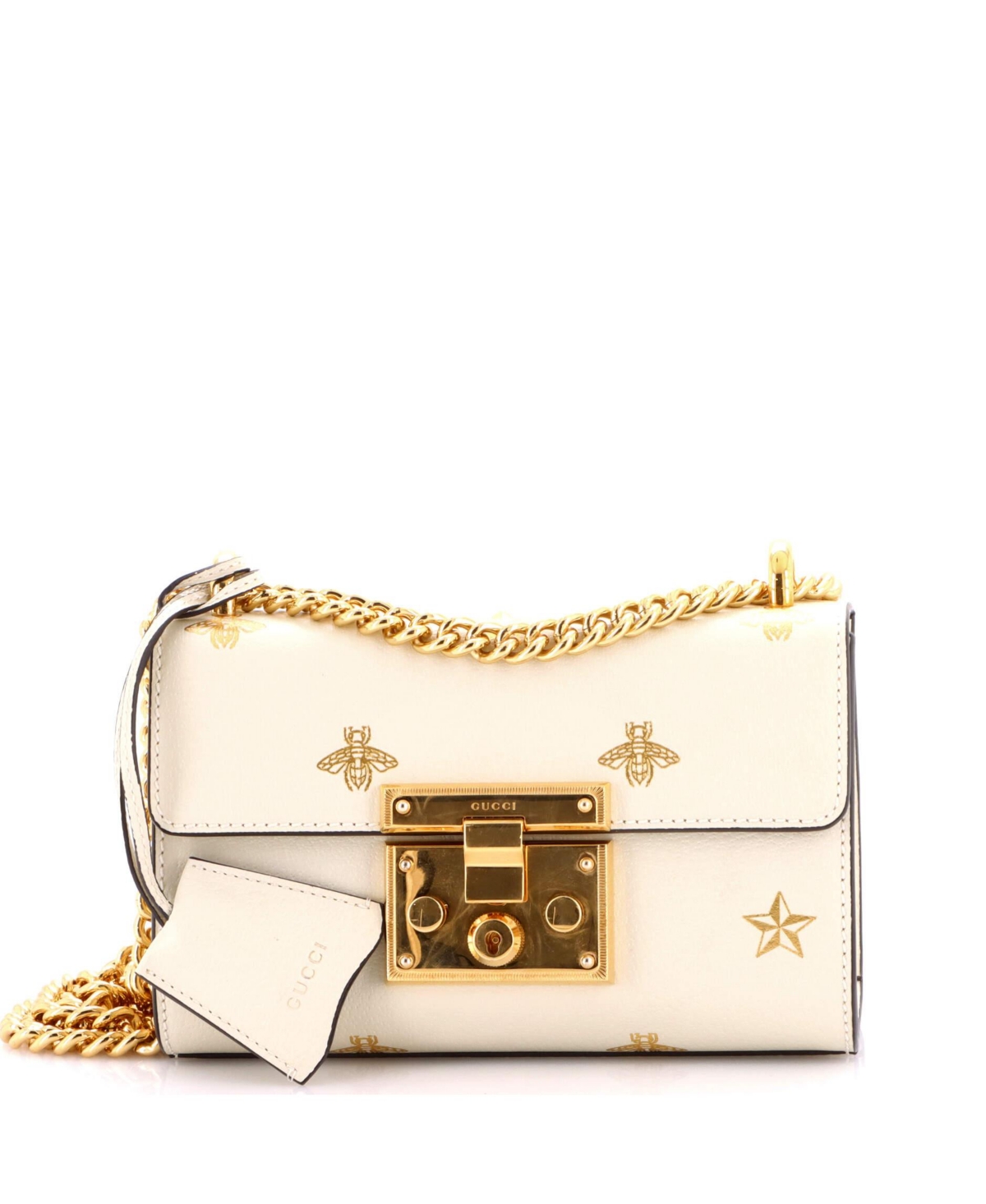 Click here for Pre-Owned Gucci Small Padlock Shoulder Bag Printed... prices