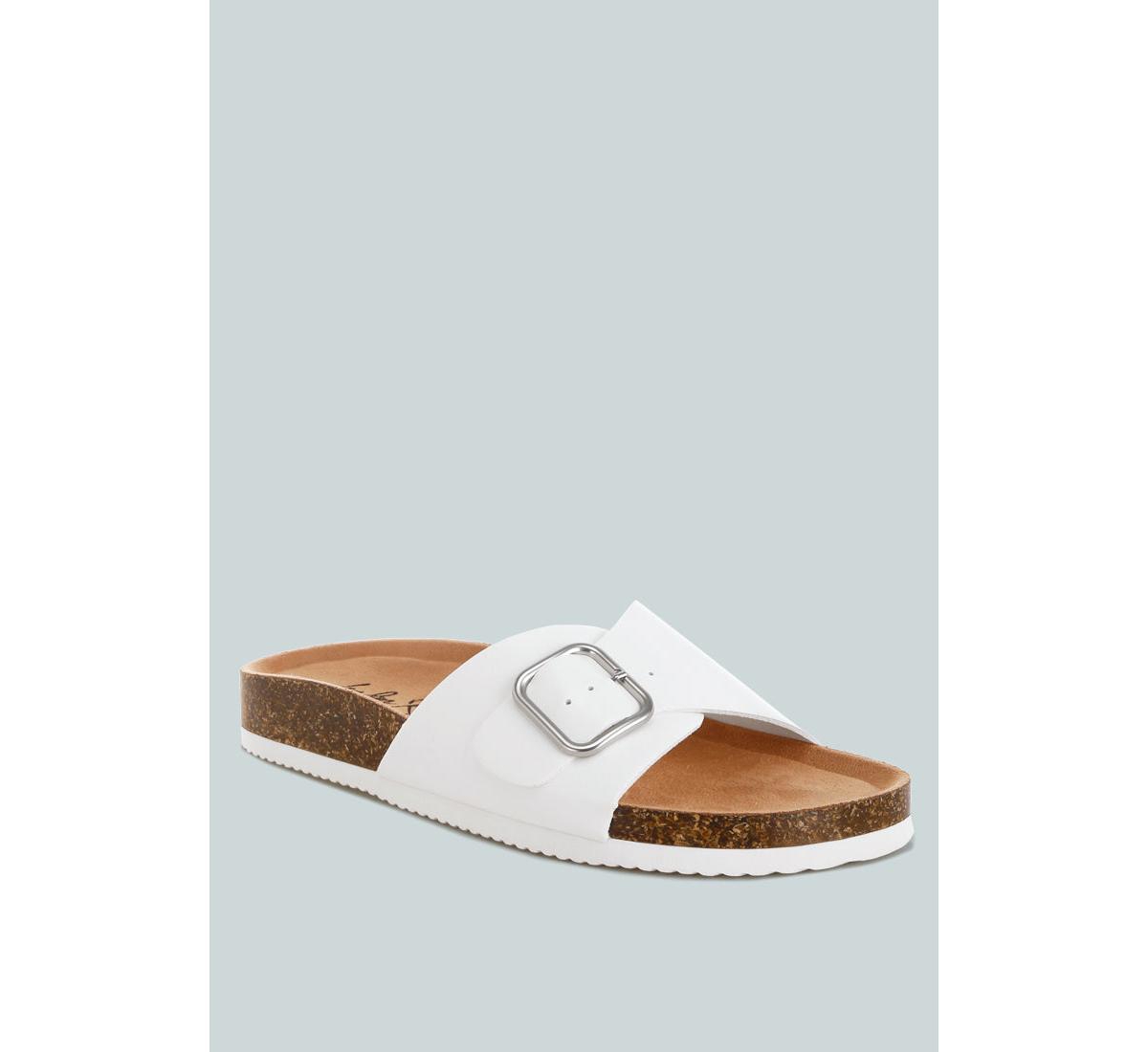 Click here for London Rag Womens Aranda Buckled Slide-On Sandals... prices