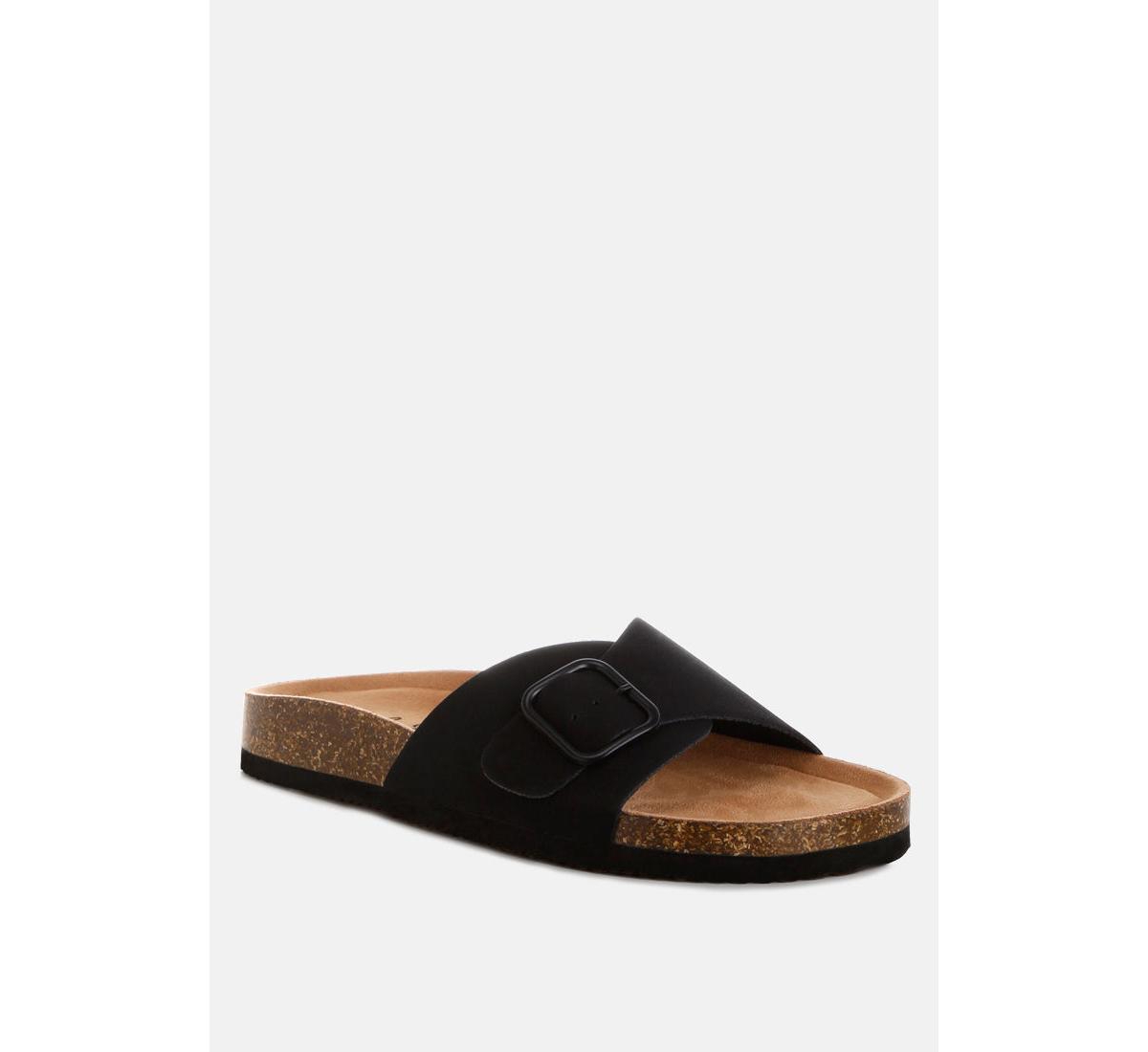 Click here for London Rag Womens Aranda Buckled Slide-On Sandals... prices