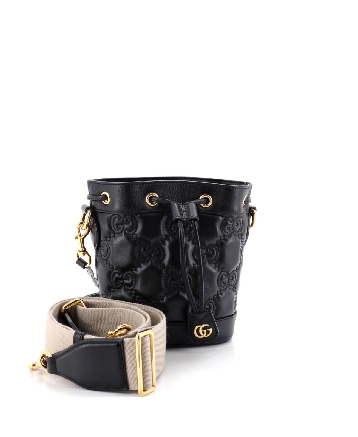 Click here for Pre-Owned Gucci Small Gg Convertible Bucket Bag Gg... prices