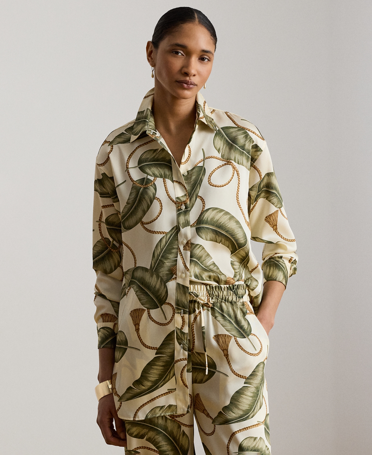 Click here for Lauren Ralph Lauren Petite Point Collar Relaxed-Fi... prices