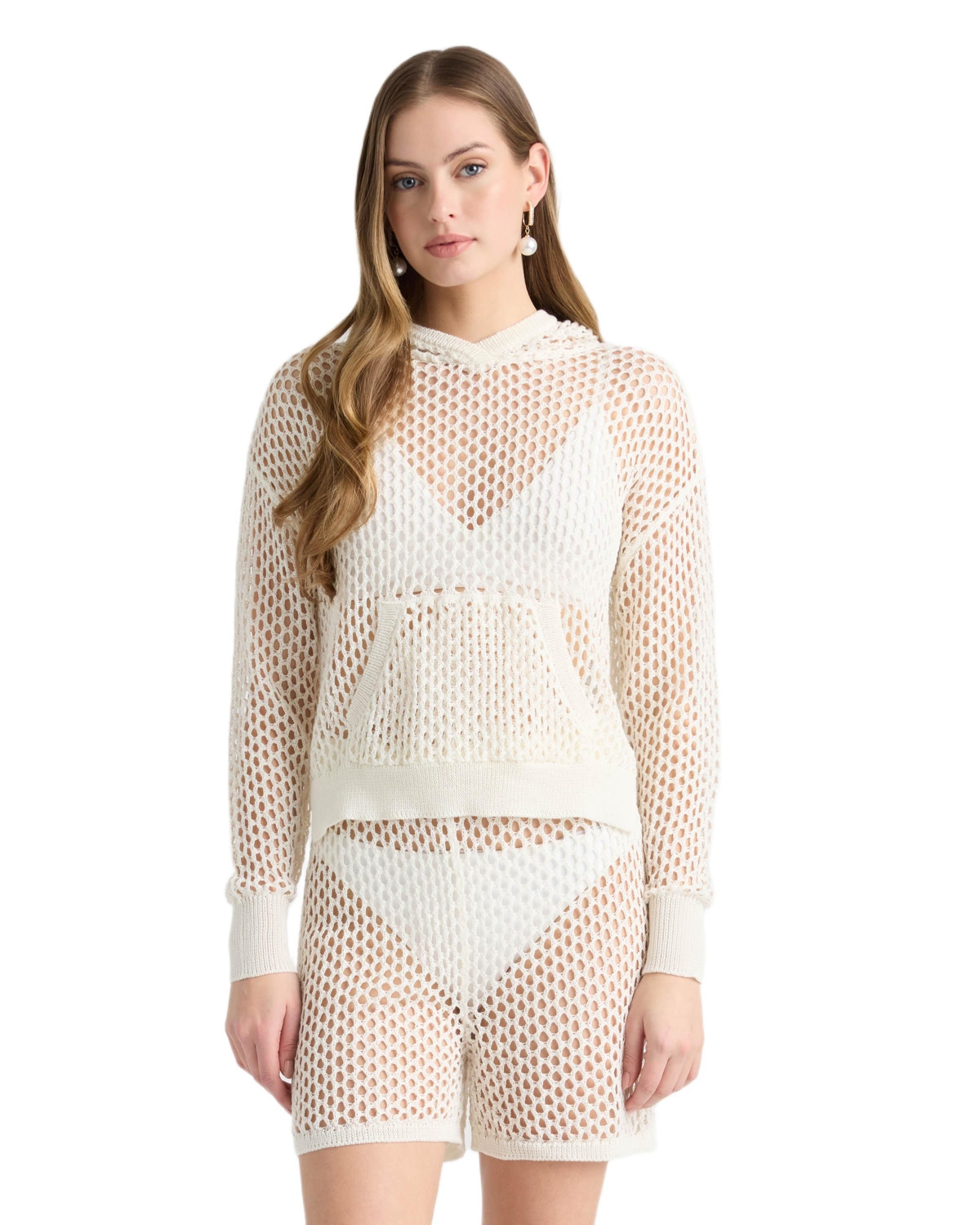 Click here for Nvlt Womens Crochet Swim Cover Up Top and Short Se... prices