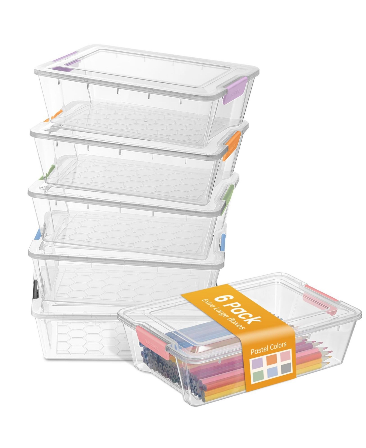 Click here for Gnuadz Pencil Box Stackable Clear Organizer Plasti... prices