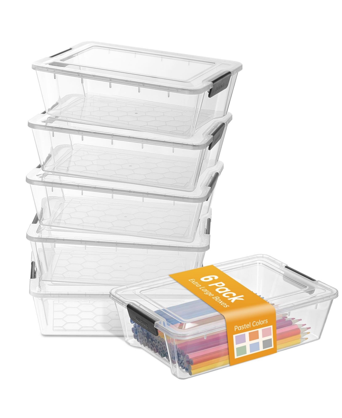 Click here for Gnuadz Pencil Box Stackable Clear Organizer Plasti... prices