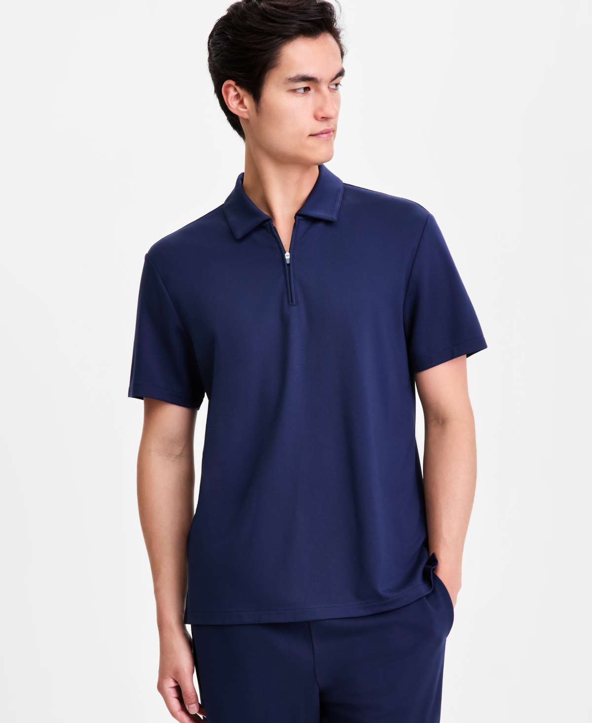 Click here for Alfani Mens Short-Sleeve Essential Zip Polo Shirt... prices