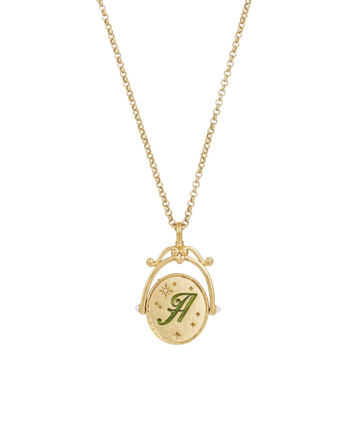 Click here for Fable England A Initial Anemone Gold Spinner Chain... prices