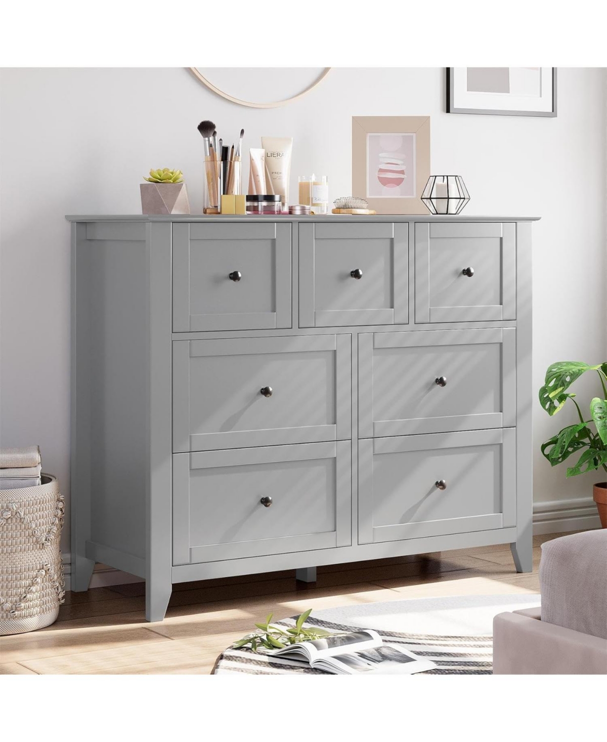 Click here for gaomon Modern 7-Drawer Dresser with Metal Handles... prices