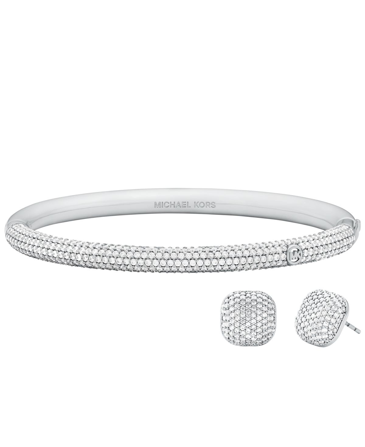 Click here for Michael Kors Pave Bangle Bracelet and Earring Set... prices
