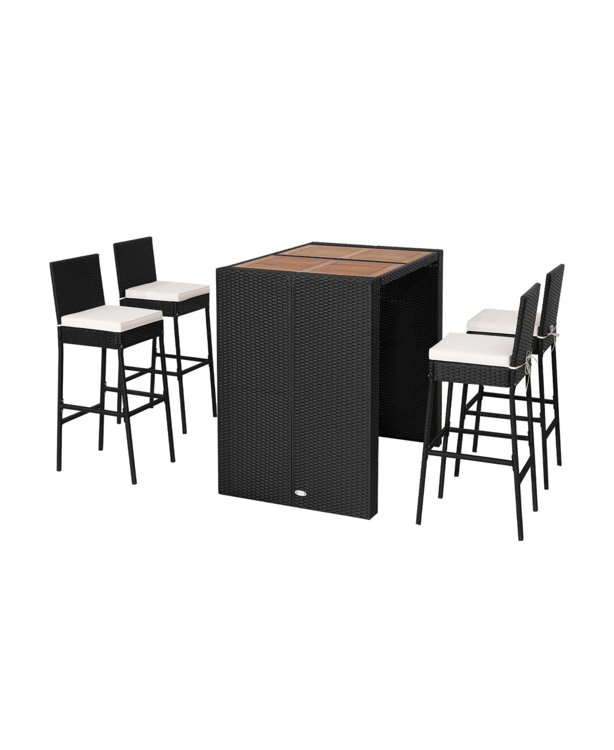 Click here for sumyeg 5-Piece Patio Acacia Wood Dining Set with T... prices