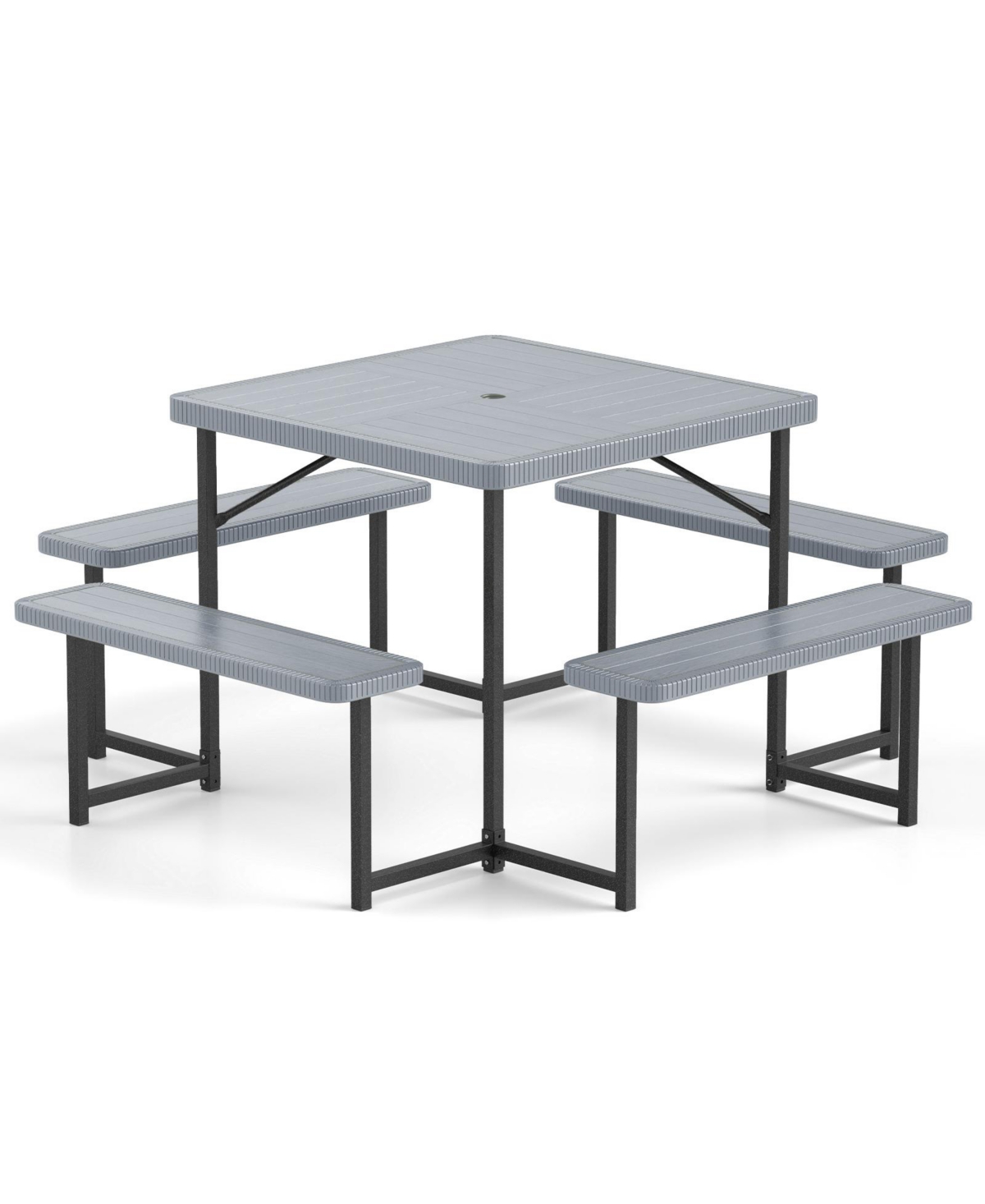 Click here for Sugift Square Outdoor Picnic Table Bench Set for F... prices