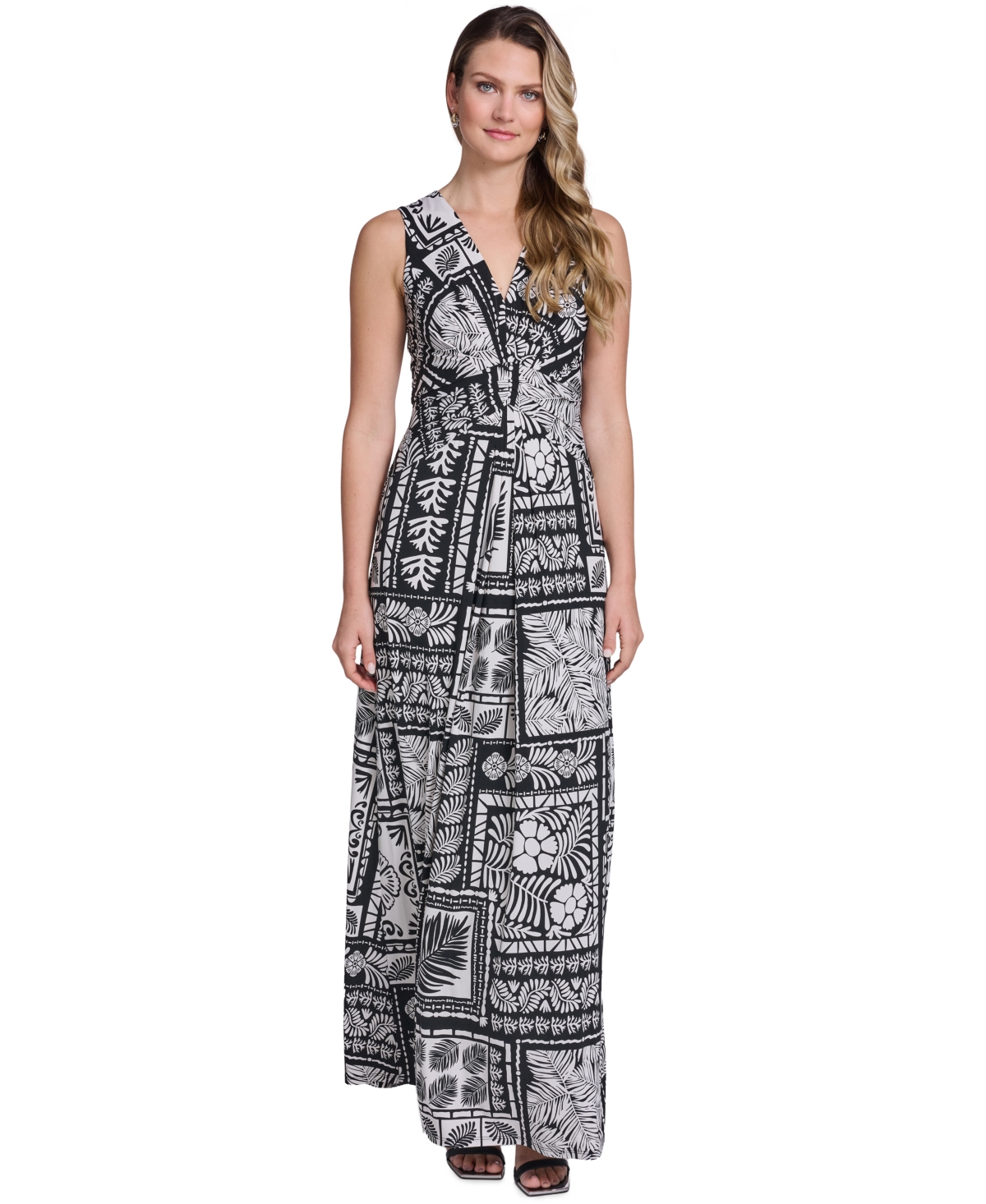 Click here for Jessica Howard Womens Sleeveless Printed Maxi Dres... prices