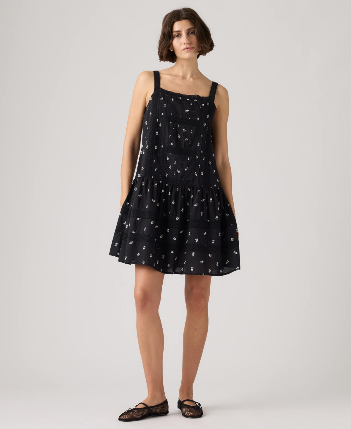 Click here for Levis Womens Kate Floral Square Neck Mini Dress -... prices