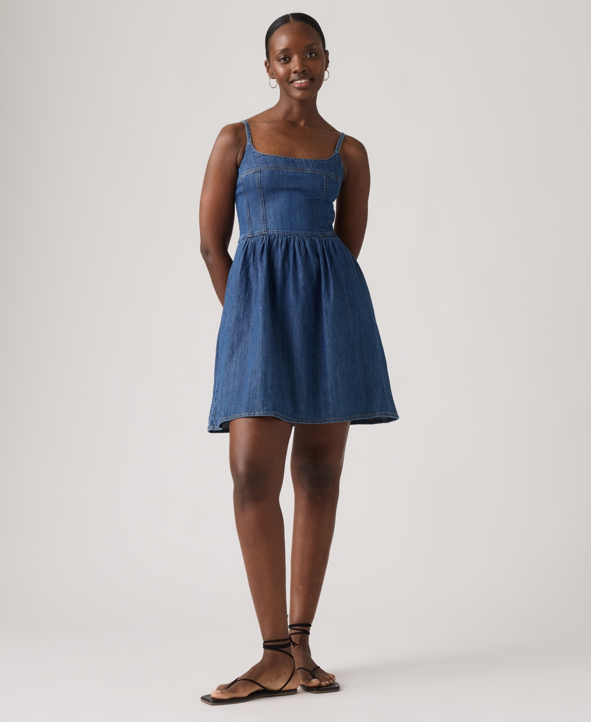 Click here for Levis Womens Jadine Square Neck Denim Mini Dress -... prices