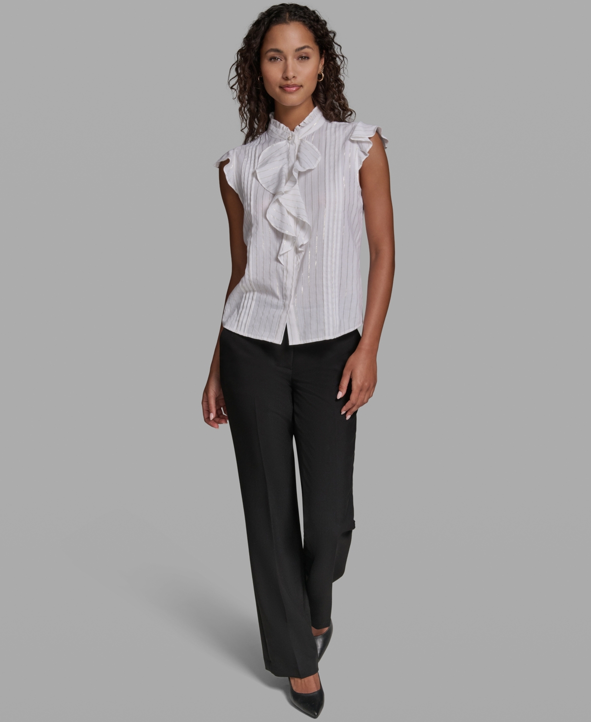 Click here for Karl Lagerfeld Paris Womens Sleeveless Mock Neck T... prices