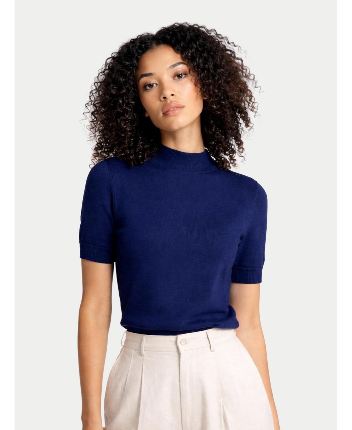 Click here for Gobi Cashmere Womens Silk Shirt - Navy prices