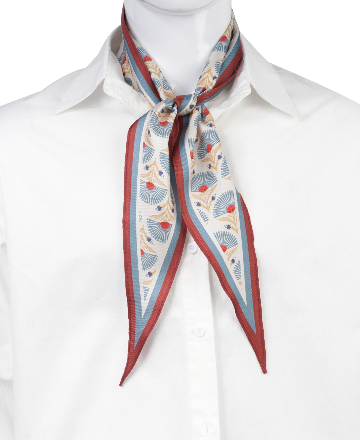 Click here for Bespoke Fashion Geo-Print Diamond-Shape Scarf - Ec... prices