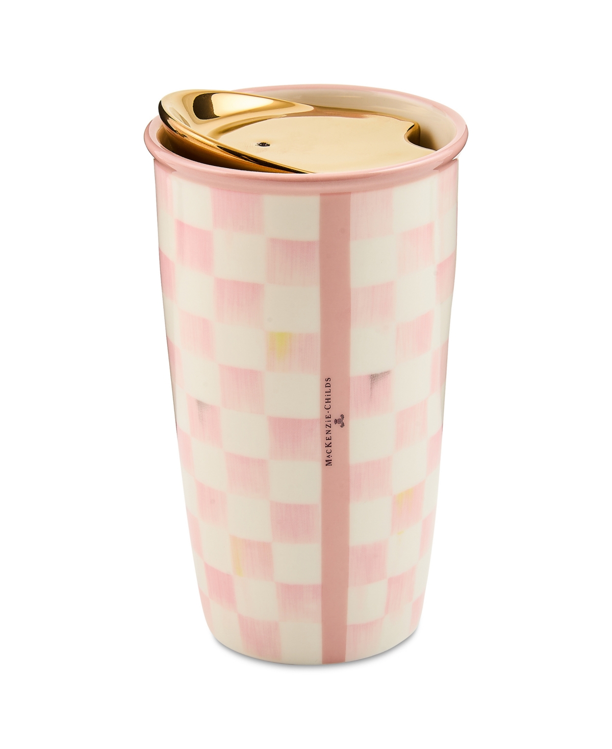 Click here for MacKenzie-Childs Rosy Check Ceramic Travel Cup prices