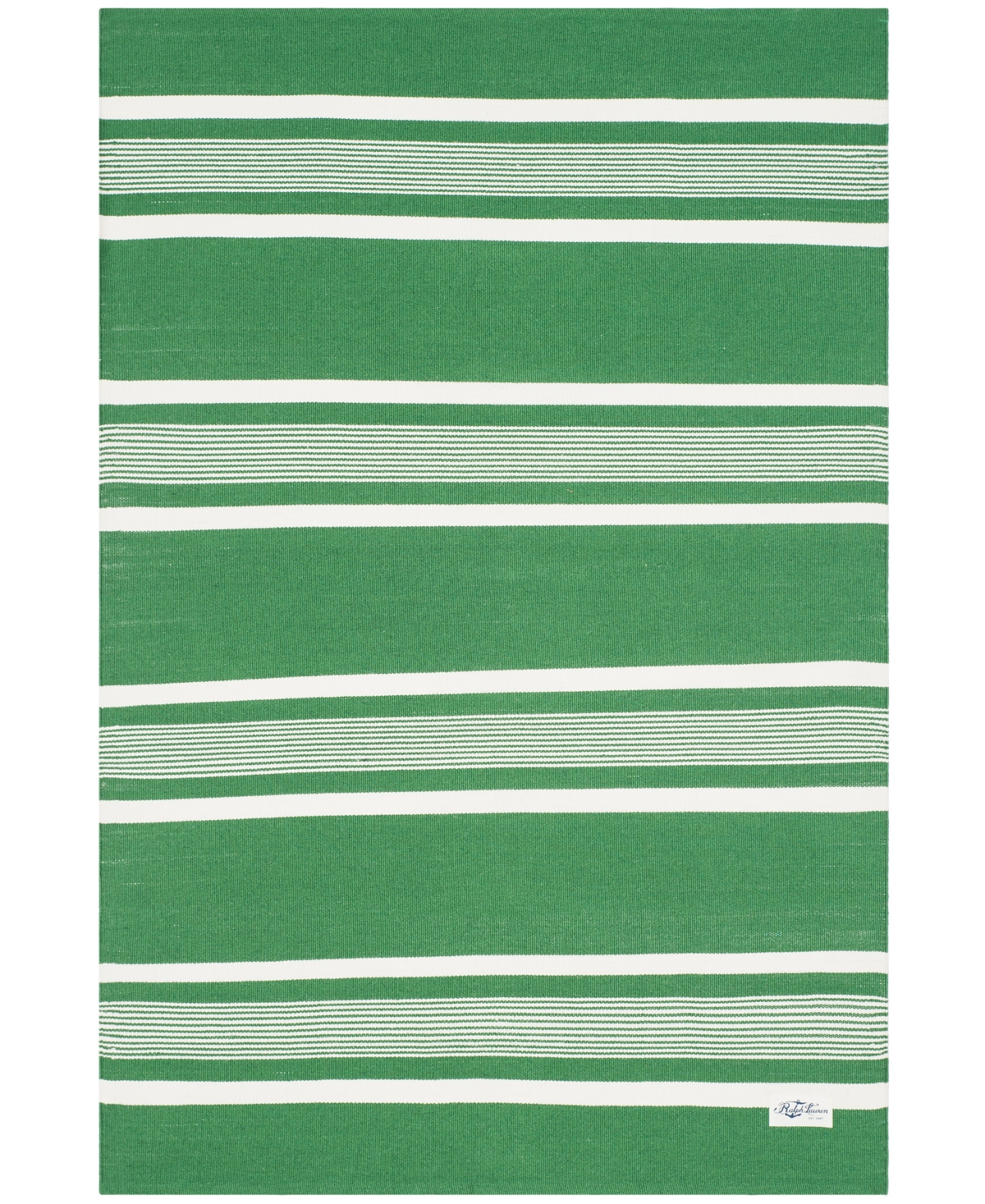 Lauren Ralph Lauren Hanover Stripe LRL2461B Green 4 X 6 Outdoor Area Rug - Green