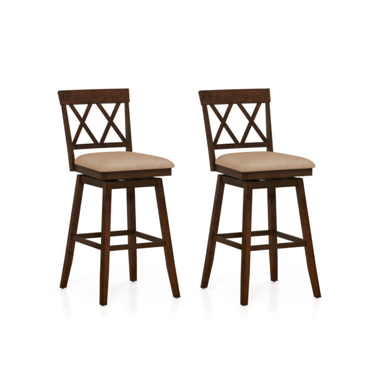 Click here for Gouun 29 in Swivel Bar Height Stool Set of 2 with... prices