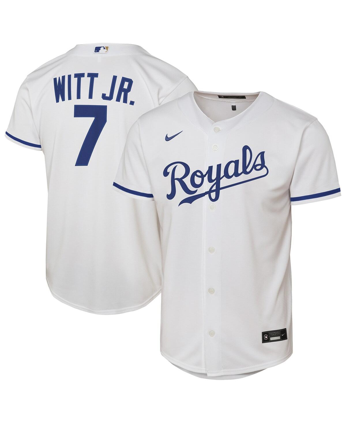 Click here for Nike Big Boys and Girls Bobby Witt Jr. White Kansa... prices
