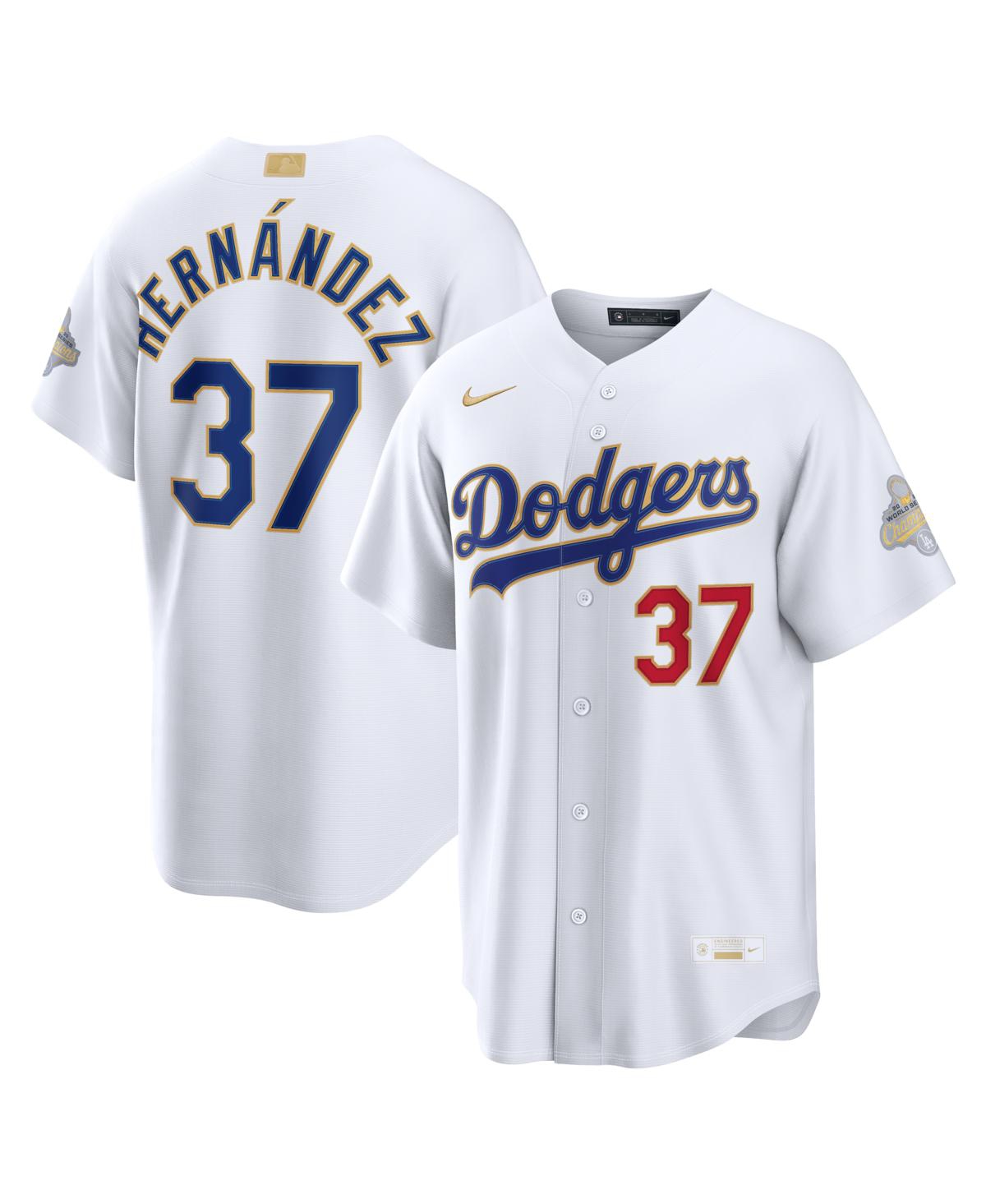 Click here for Nike Mens Teoscar Hernandez White Los Angeles Dodg... prices