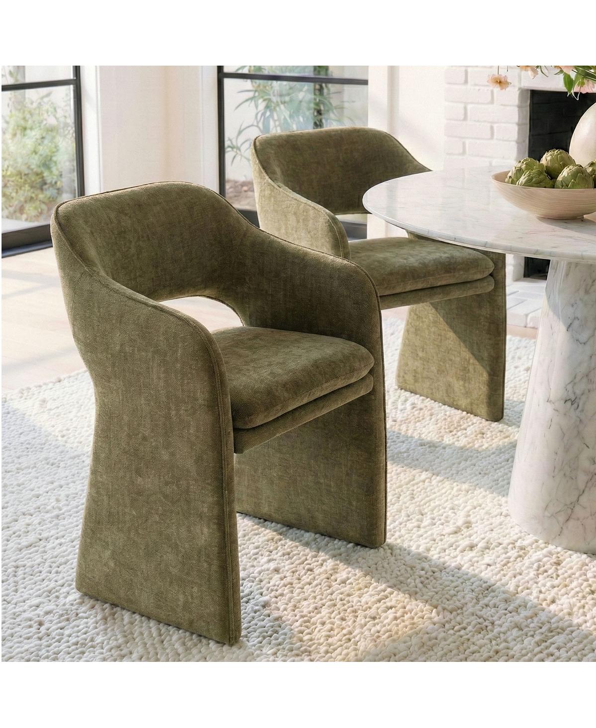 Click here for Maison Boucle Set of 2 Upholstered Fabric Dining C... prices