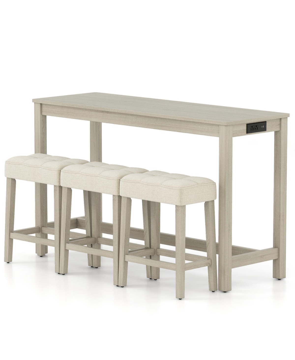 Click here for Gouun 4-Piece Counter Height Bar Table Set with 3... prices