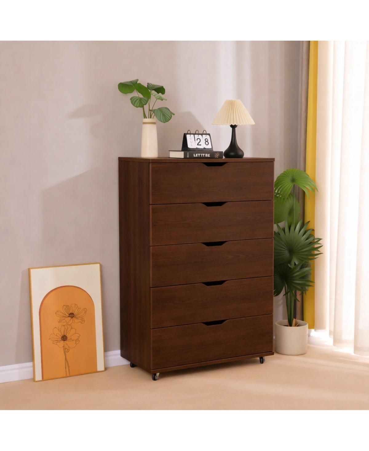 Click here for Streamdale Furniture Rolling 5-Drawer Dresser  Mob... prices