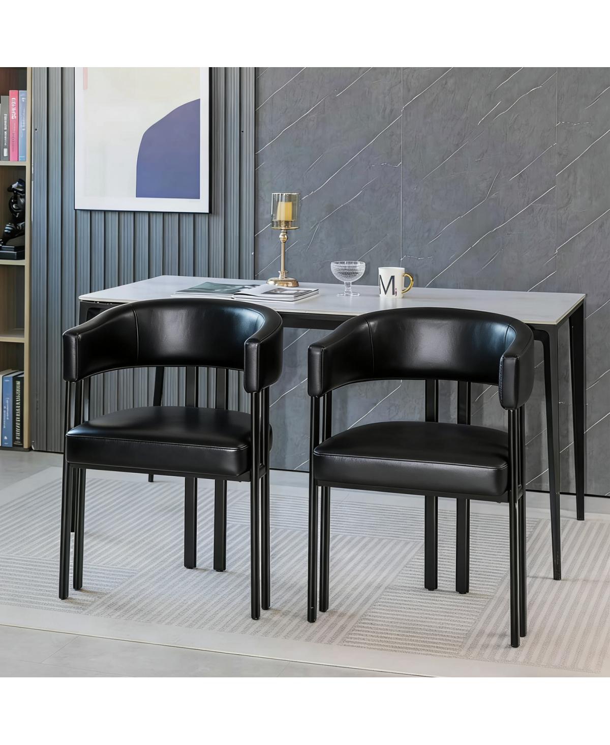 Click here for Streamdale Furniture Faux Leather Barrel Dining Ch... prices
