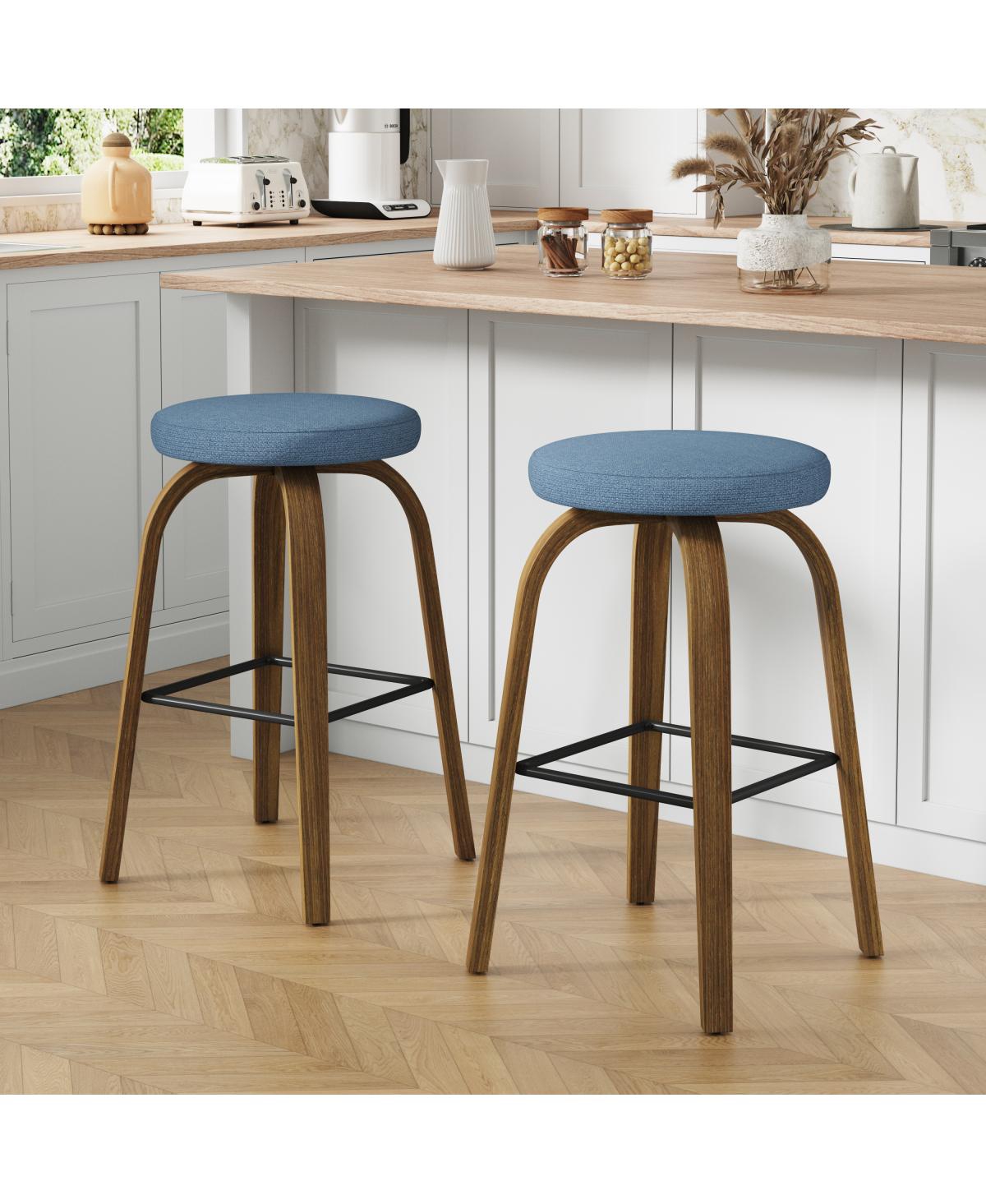 Click here for Streamdale Furniture Fabric Swivel Bar Stools Set... prices