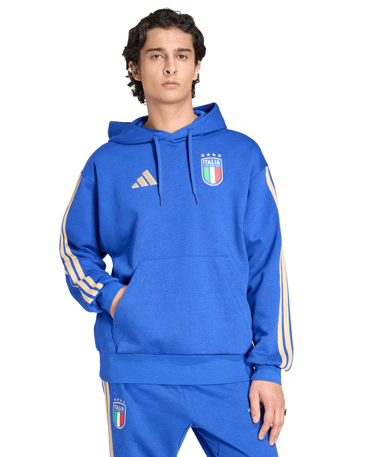 Click here for adidas Mens Fleece Pullover Hoodie - Bold Blue prices
