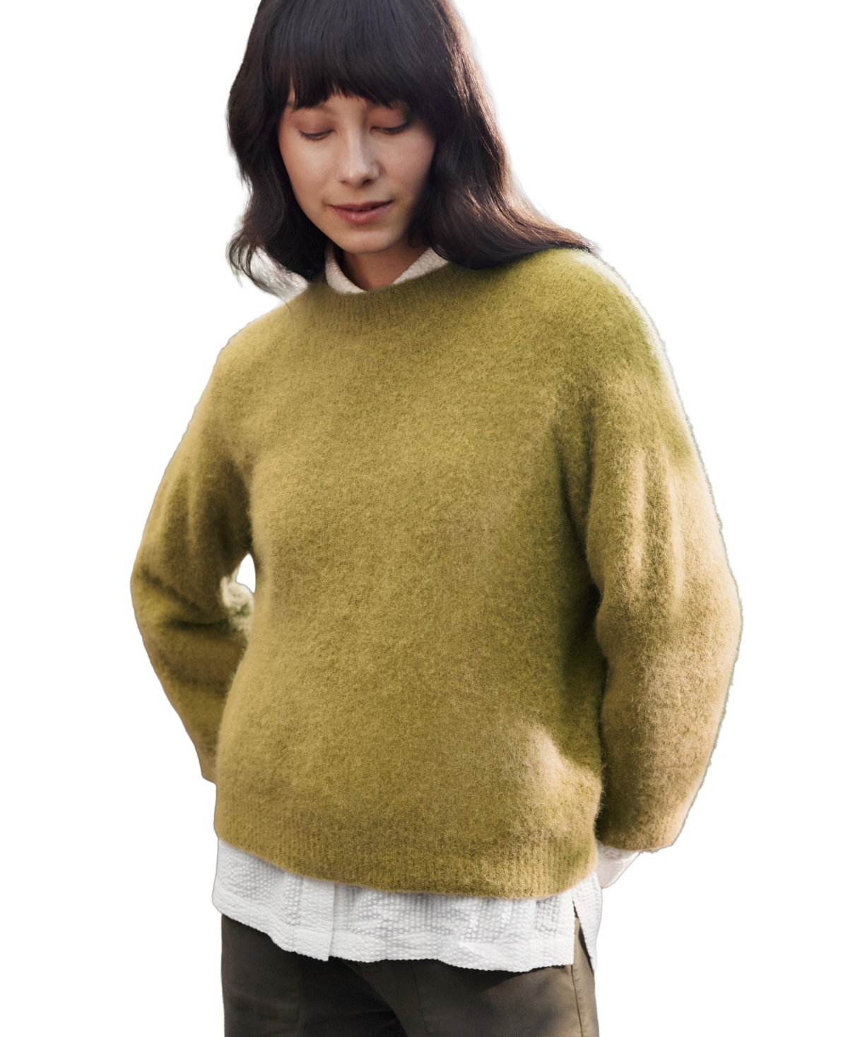 Click here for Celtic & Co. Womens Crew Neck Alpaca Sweater - Pis... prices