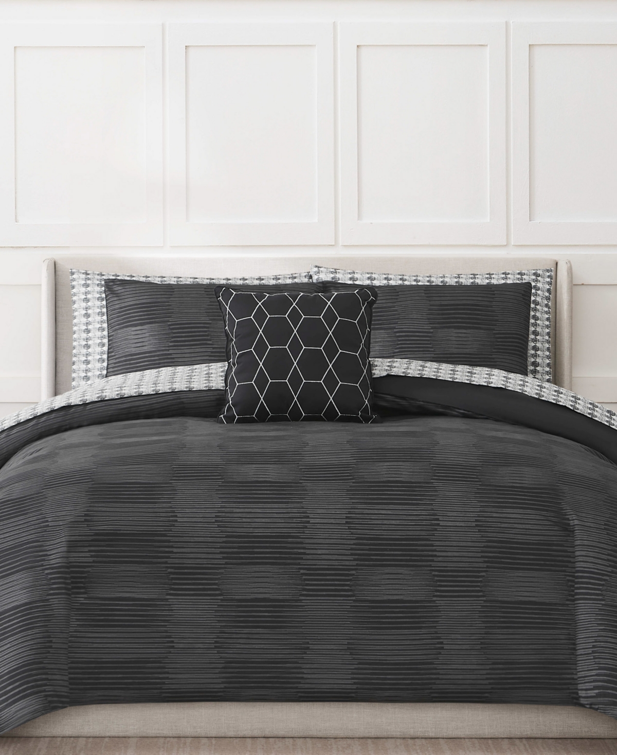 Click here for Nine West Oslo Stripe Bed in a Bag 8-Pc. Comforter... prices