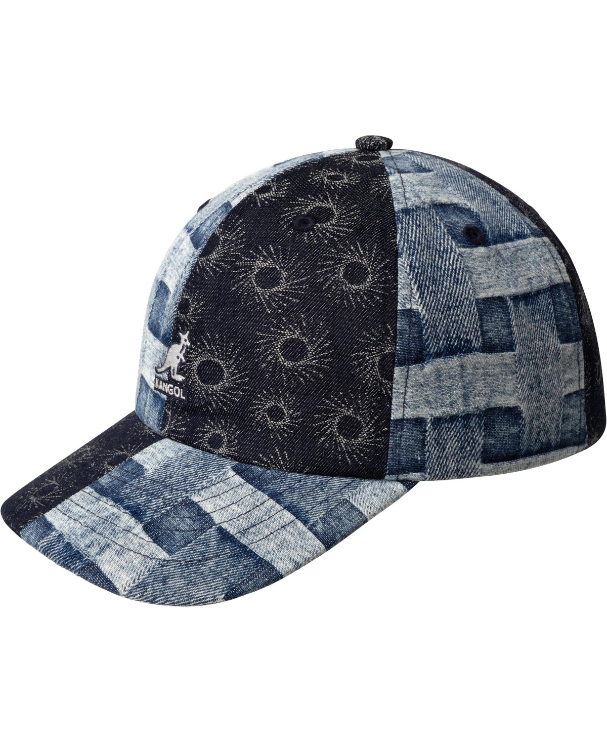 Click here for Kangol Mens Denim Mash Up Baseball - Blue picnic prices