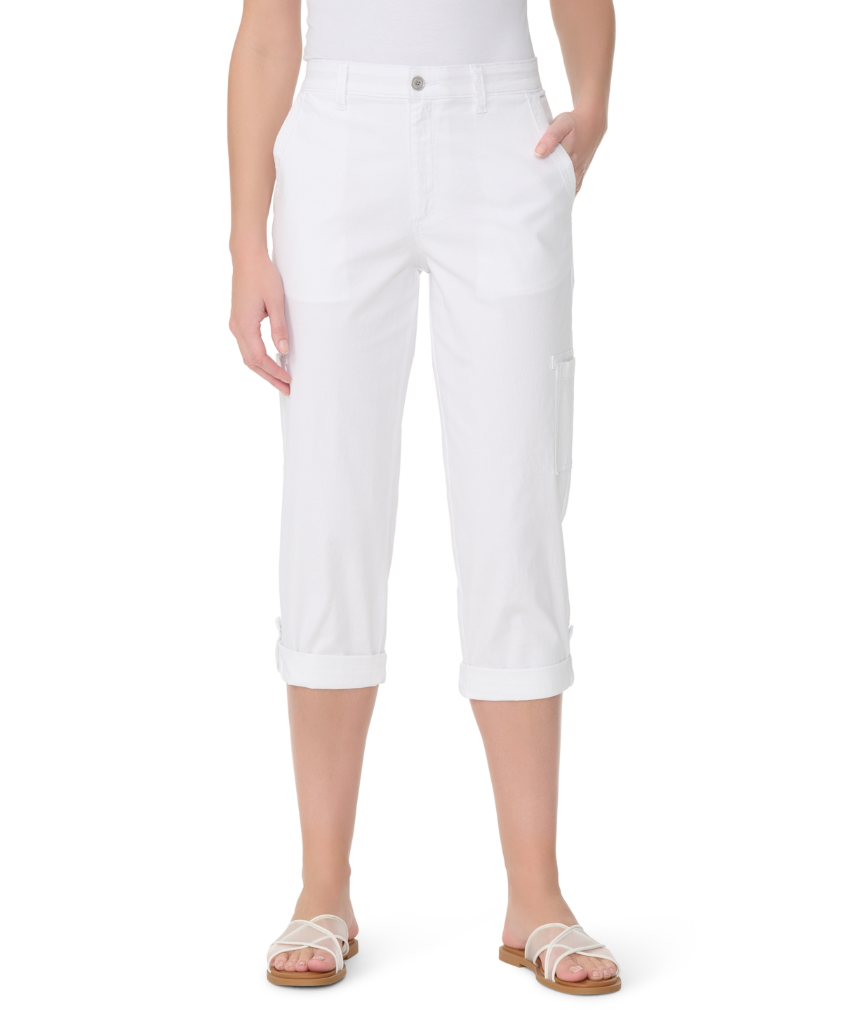 Click here for Gloria Vanderbilt Womens High-Rise Cargo Capri Pan... prices