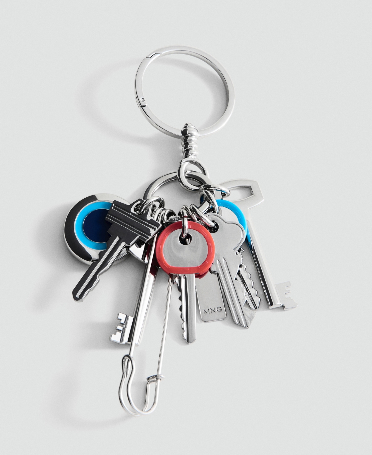 Click here for Selection Mango Womens Zinc Charms Keychain - Silv... prices