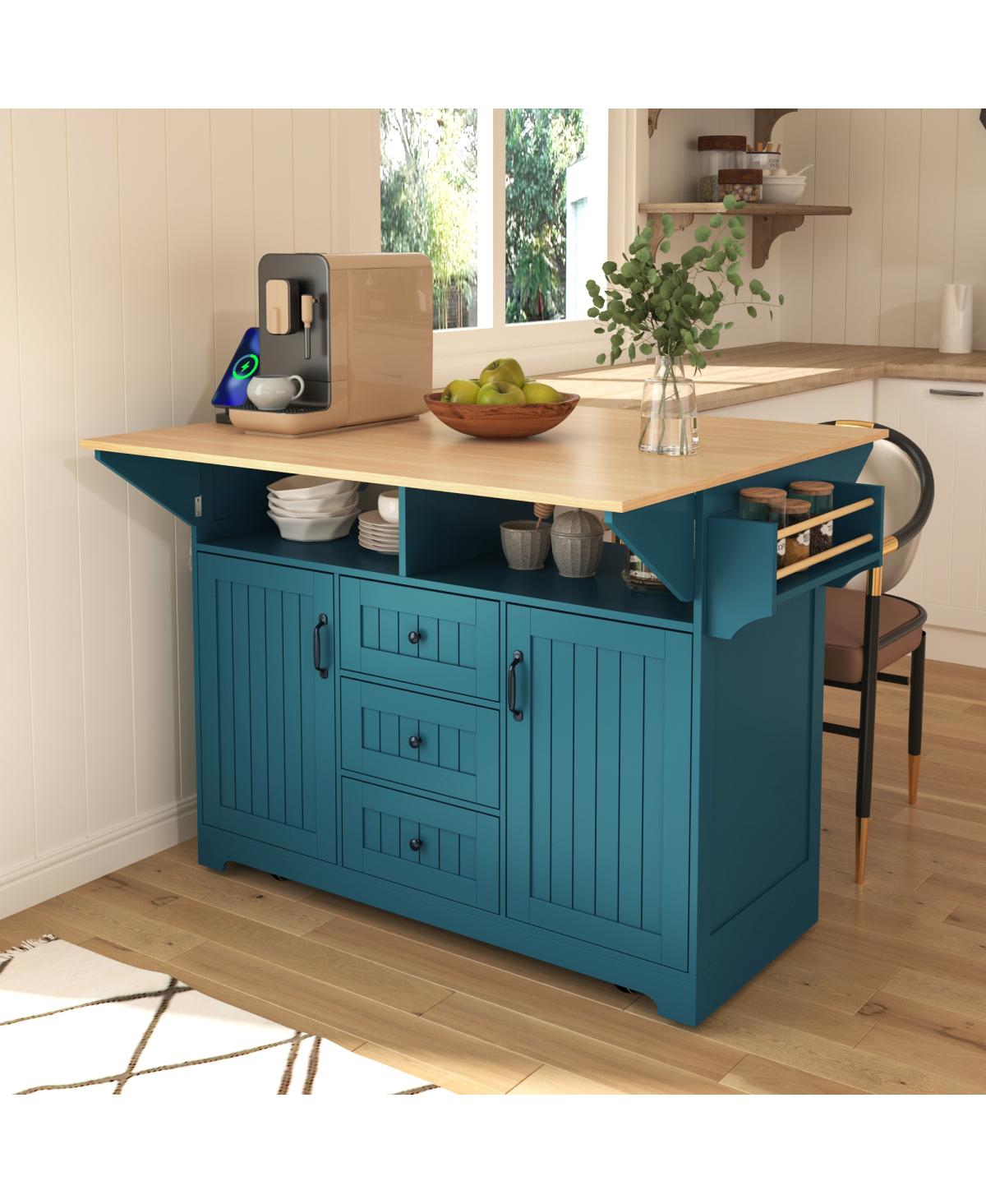 Click here for Streamdale Furniture Rolling Kitchen Island Drop L... prices