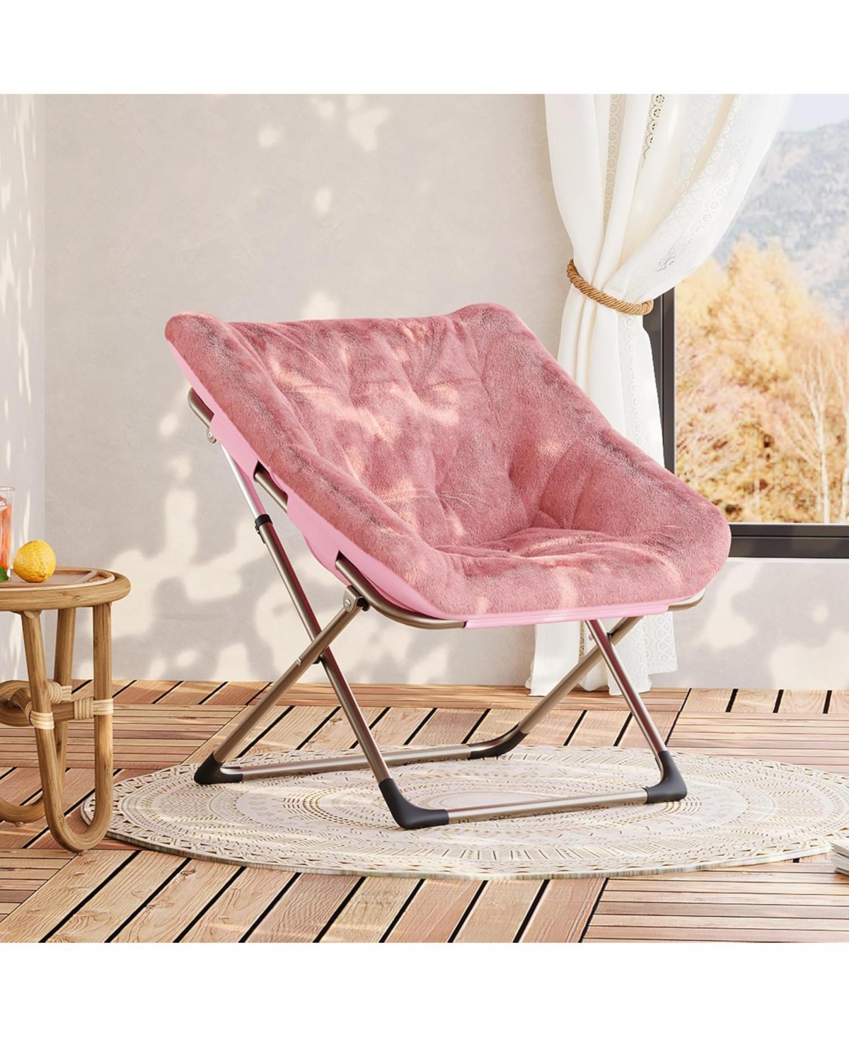 Click here for gaomon Oversized Saucer Lounge Chair  Foldable Vel... prices