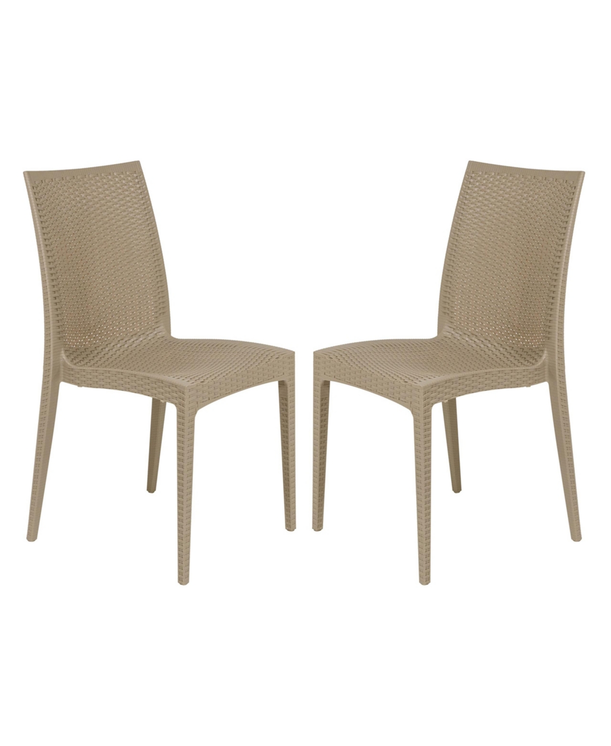 Click here for LeisureMod Hickory Set of 2 Stackable Indoor/Outdo... prices