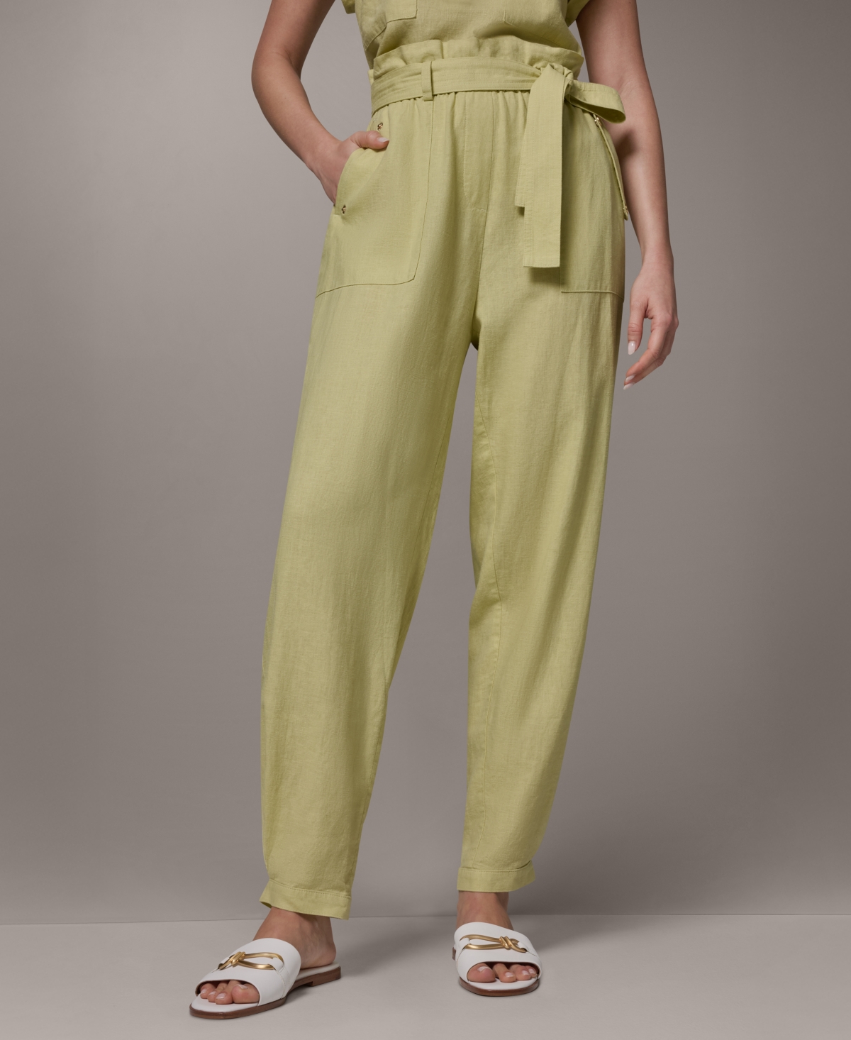 Click here for Donna Karan New York Womens Belted Wide Cuff Pants... prices