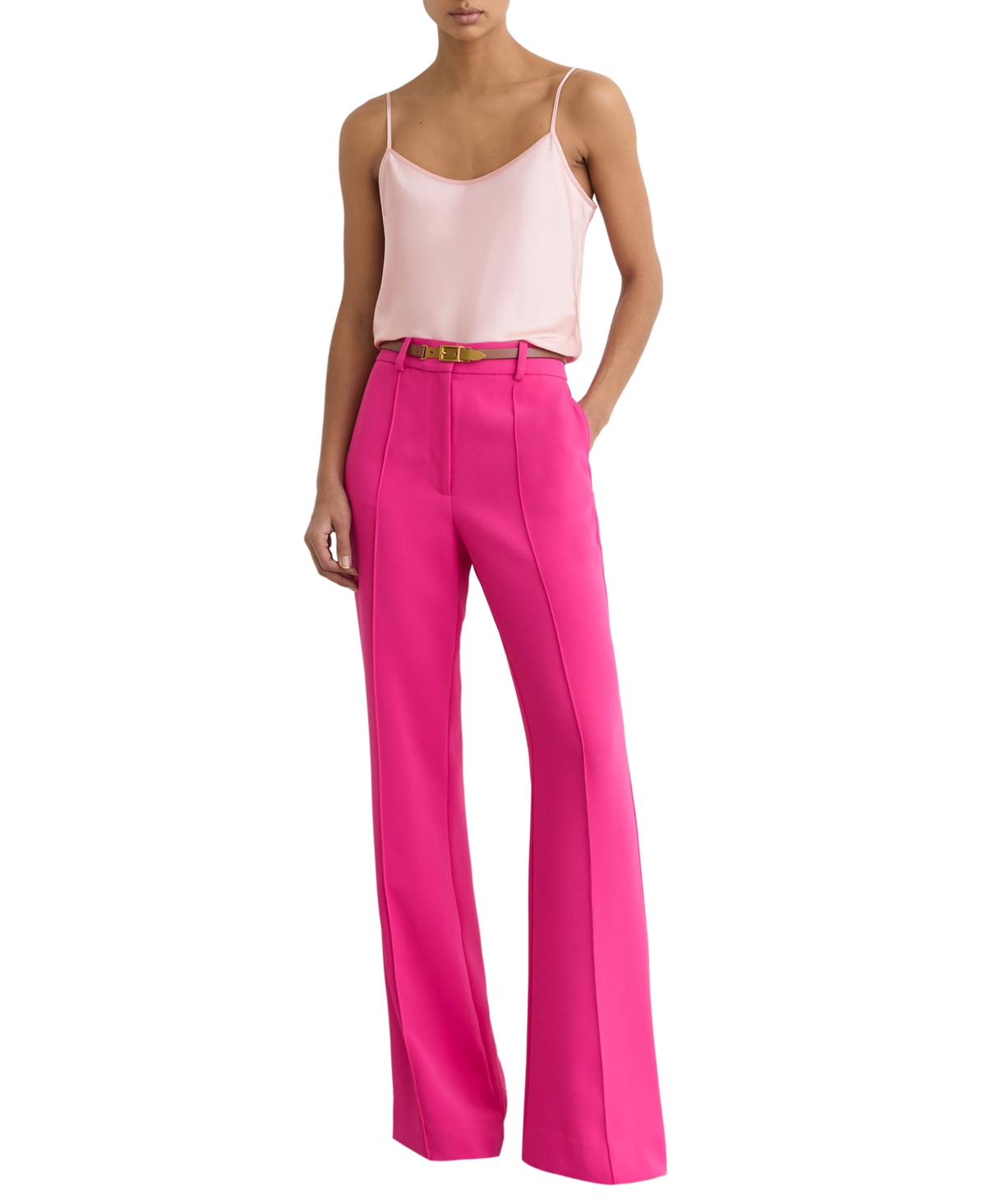 Click here for Reiss Womens Silk Camisole Top - Pink prices
